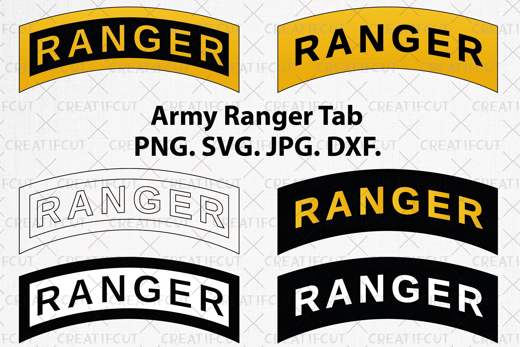 US Army Ranger Tab SVG: Military Badge (cutting Files) - Etsy