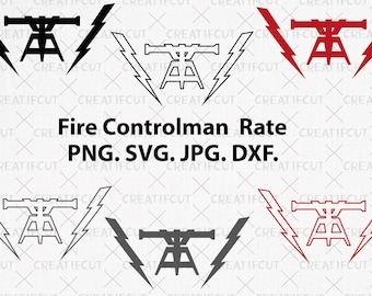 Usn Fire Control Rating Svg - Etsy