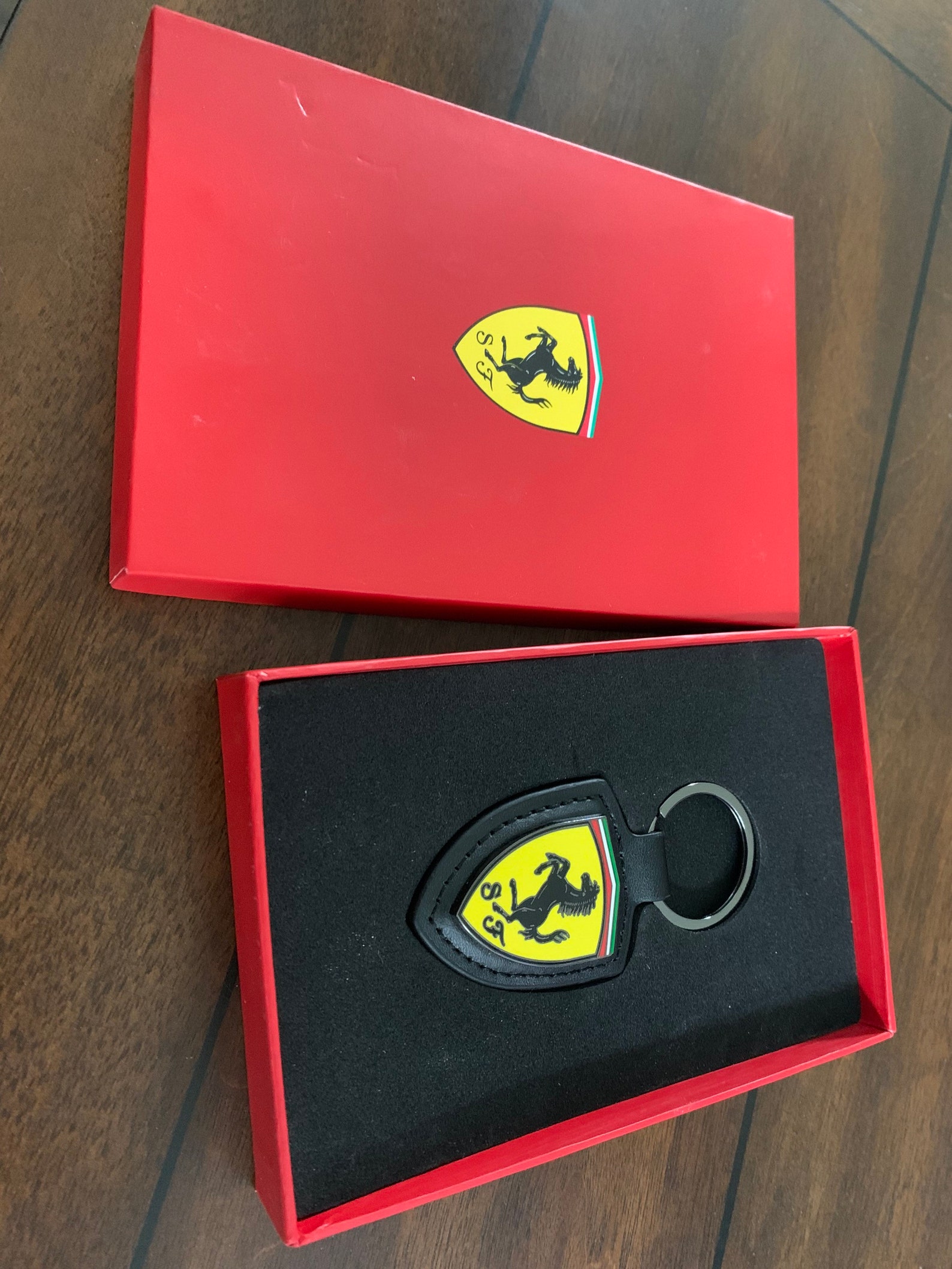 Ferrari Leather Key Chain Free Shipping This beautiful | Etsy