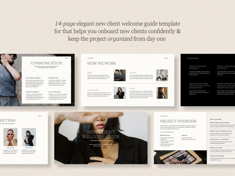 Client Welcome Packet | Onboarding Canva Editable Template | Service ...