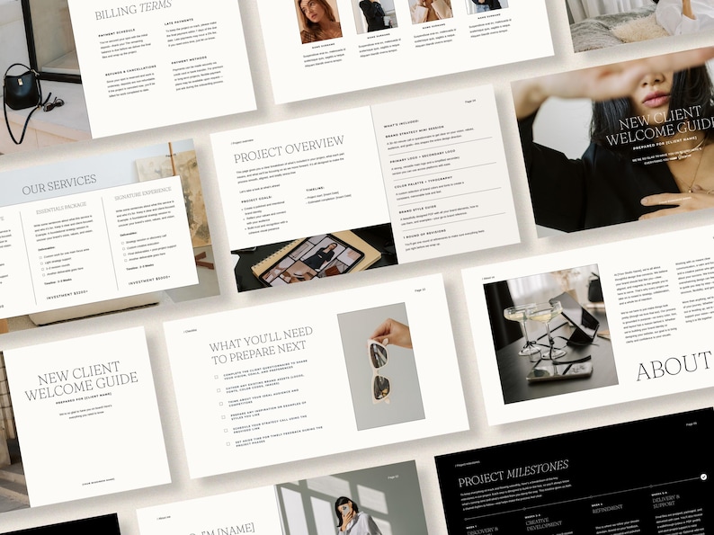 Client Welcome Packet | Onboarding Canva Editable Template | Service ...