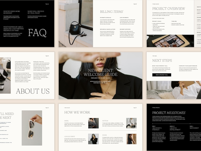 Client Welcome Packet | Onboarding Canva Editable Template | Service ...