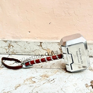 Personalized Handcrafted Thor's Hammer , Engraved Thor's Hammer Wall ...