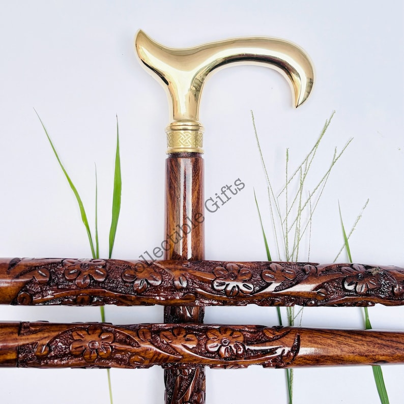 Personalized Wooden Walking Stick - Engraved Walking Cane - Retirement ...