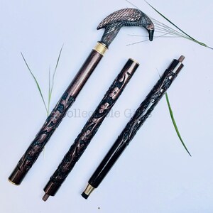 Personalized Crow Walking Stick - Engraved Raven Walking Cane - Bird ...