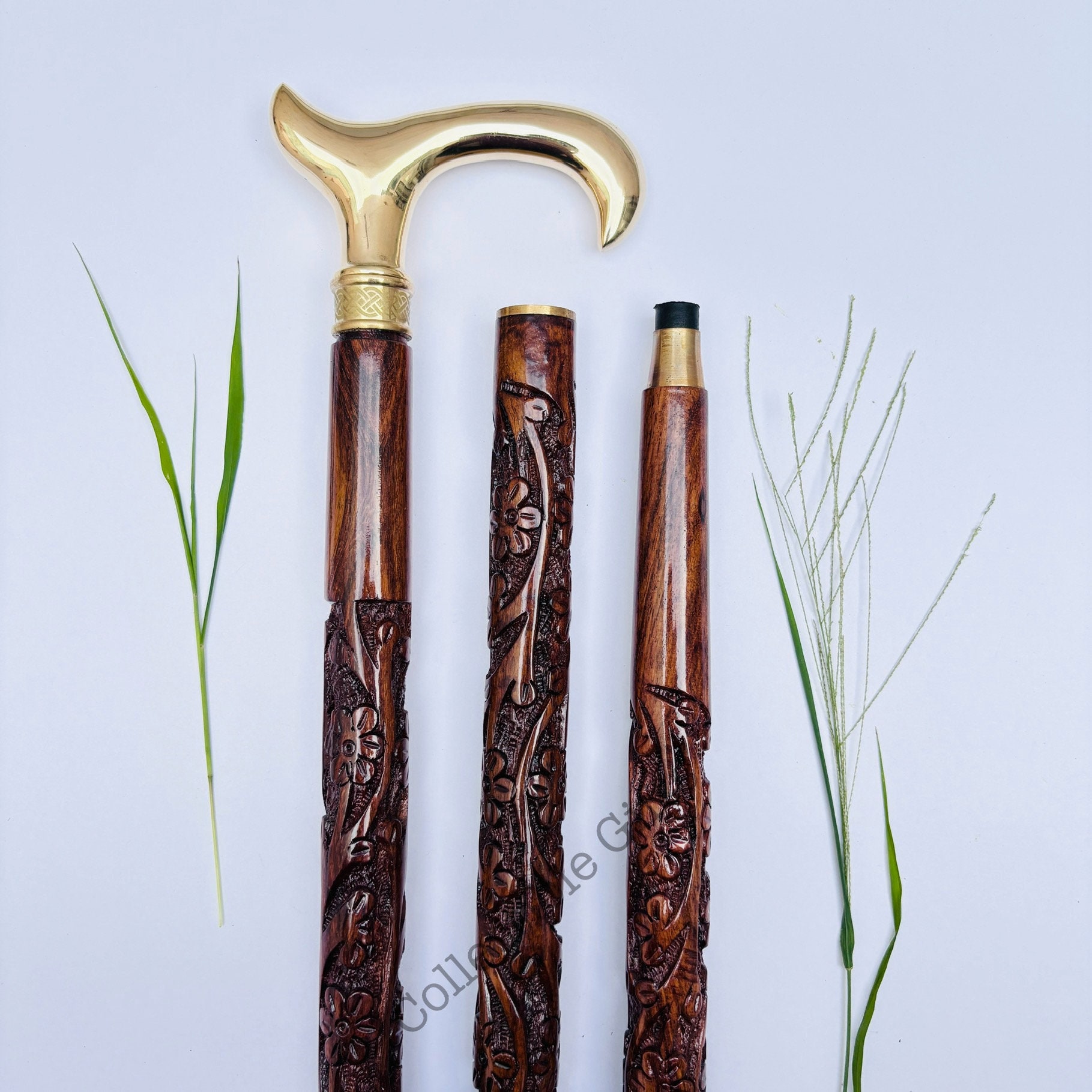 Personalized Wooden Walking Stick - Engraved Walking Cane - Retirement ...