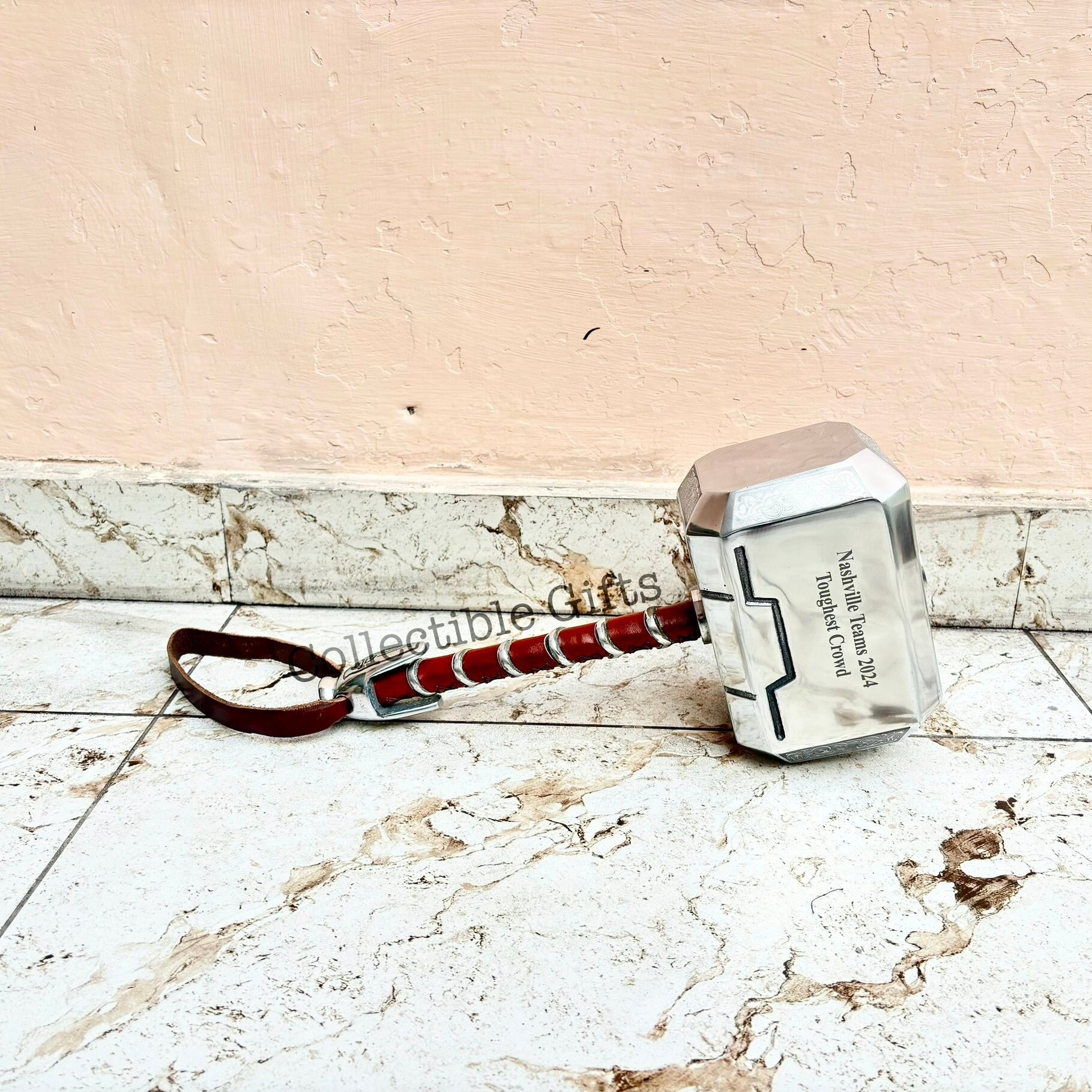 Personalized Handcrafted Thor's Hammer , Engraved Thor's Hammer Wall ...