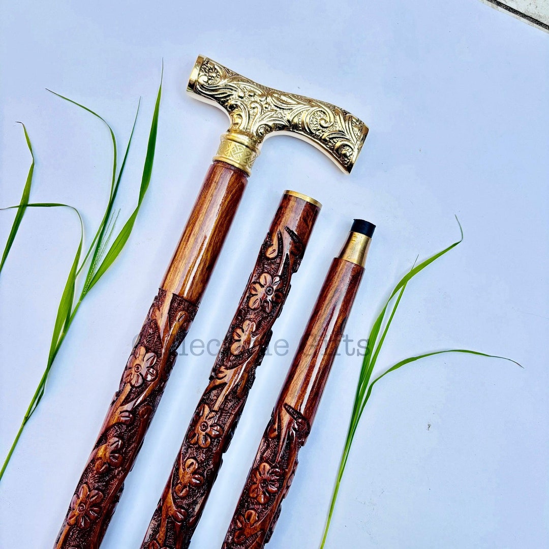 Custom Walking Cane - Engraved Walking Shaft - Personalized Wooden ...