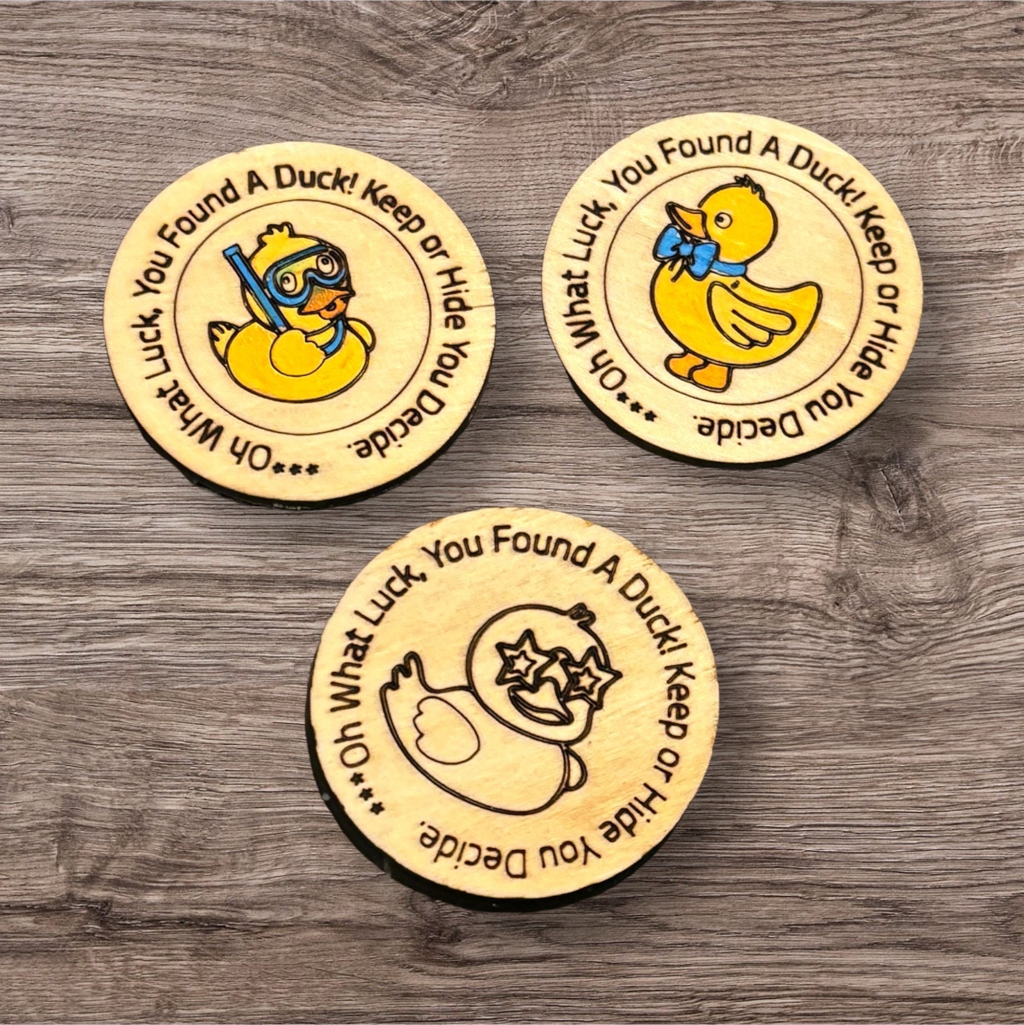 Duck Cruise Souvenir Token Magnet: Basswood Duck Finder Memento - Etsy