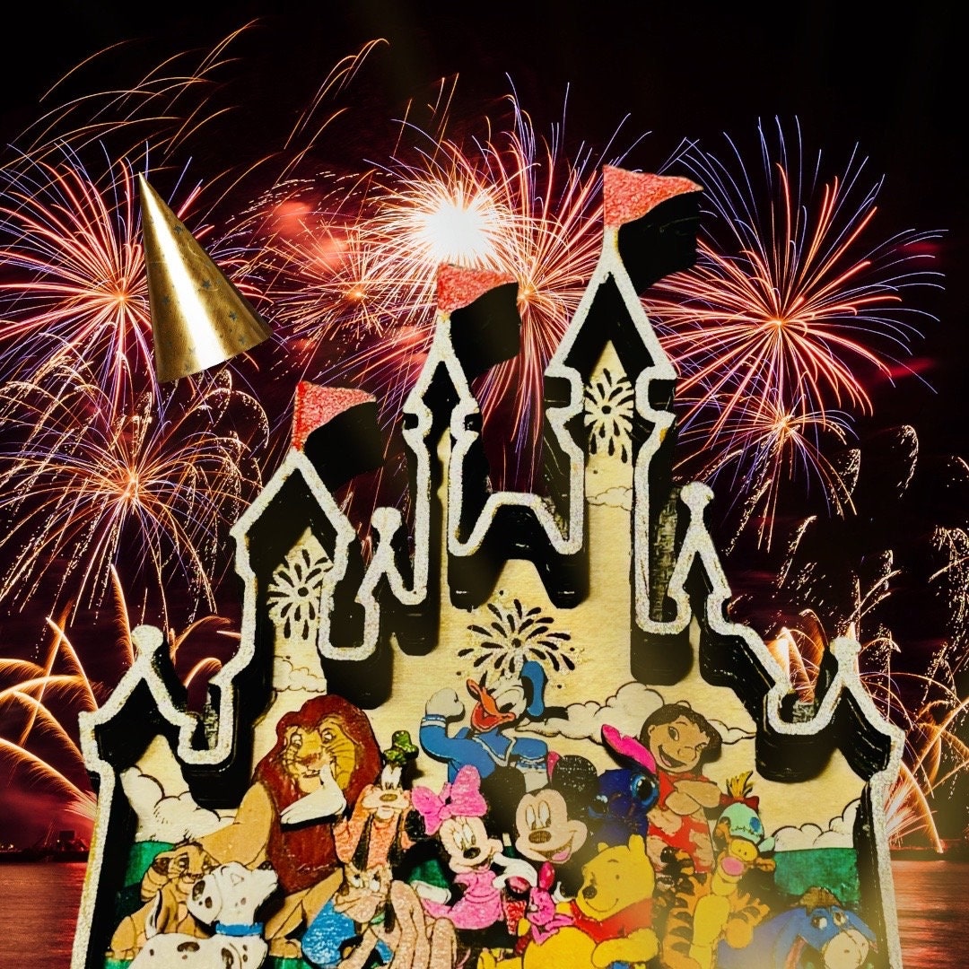 Hand Painted Layered Castle Art: Theme Park Inspired Nursery Decor - Etsy