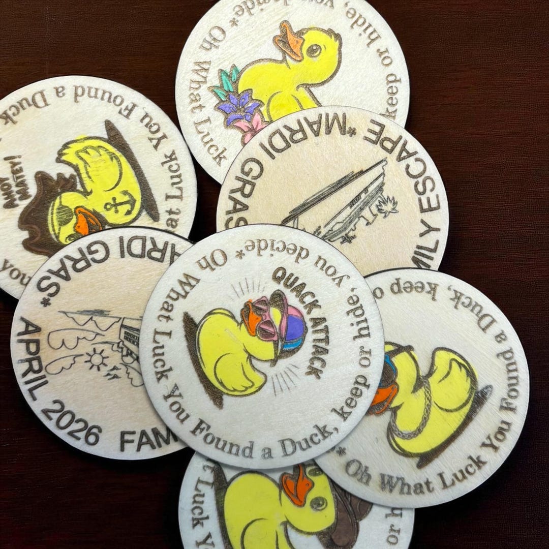 Personalized Cruise Duck Token: Basswood Souvenir Memento - Etsy
