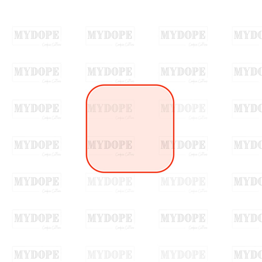 Square Plaque With Rounded Corners Cookie Cutters - Mydope Cutters - Etsy