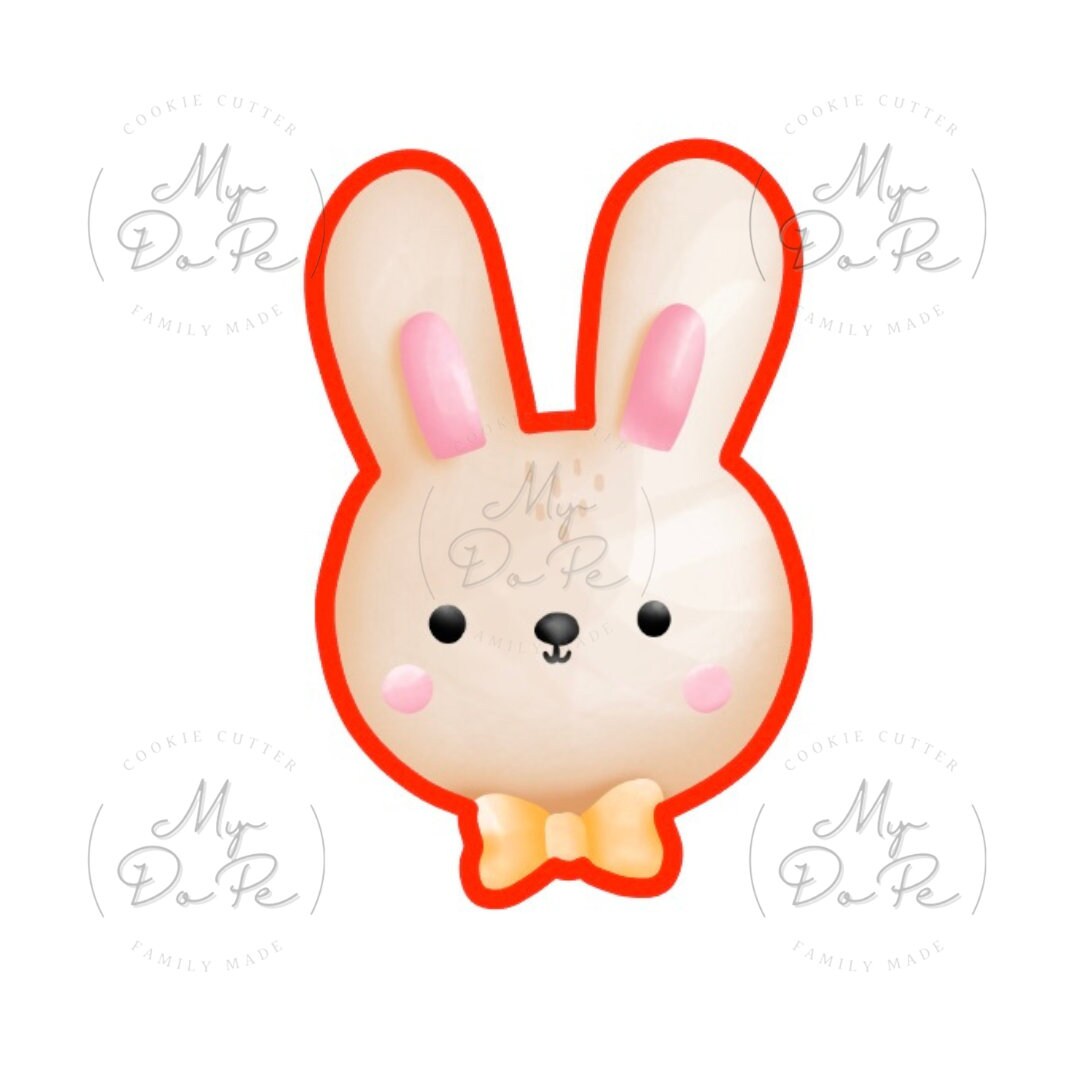 Boy Bunny Face Cookie Cutter - Mydope Cookie Cutters - Etsy