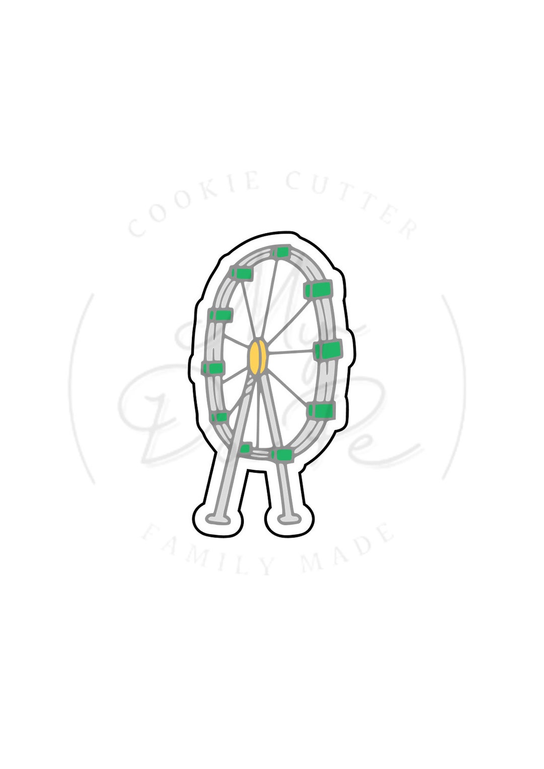 Ferris Wheel Cookie Cutter | Circus Themed Cookie Cutter | Mydope ...