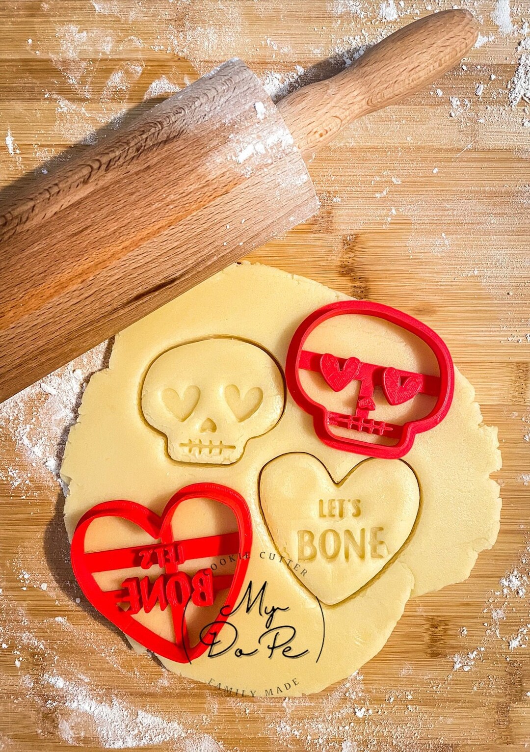 SET OF TWO Romantic Dark Valentine Cookie Cutter Adult Cookie Cutters ...
