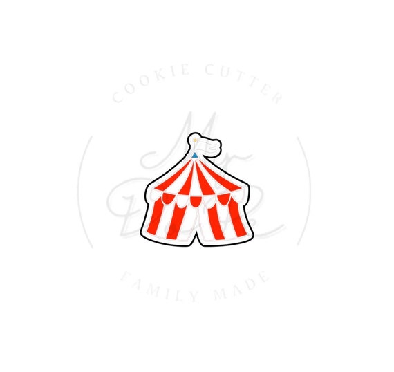 Circus Tent Cookie Cutter Circus Themed Cookie Cutter - Etsy