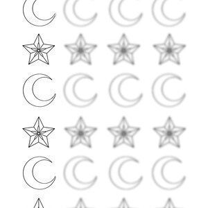 Moon & Stars Royal Icing Transfer Sheets - Etsy