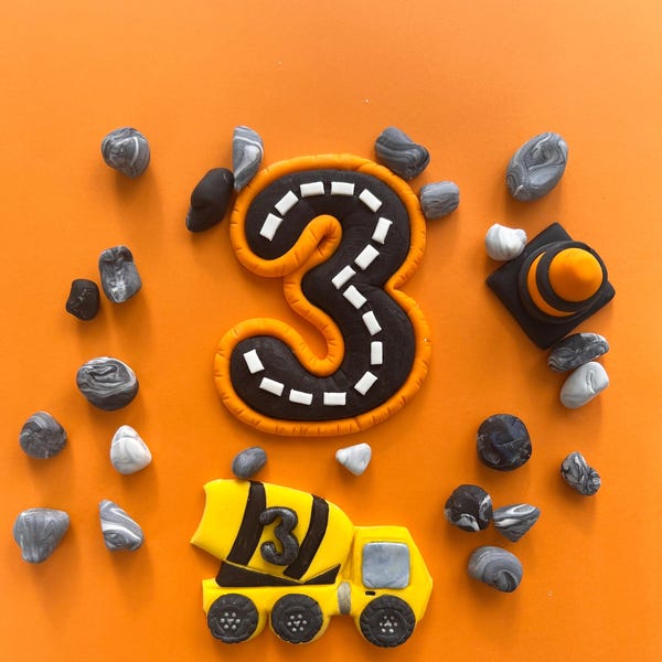 Fondant Construction Cake Topper - Etsy