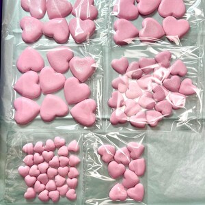 40 Edible Fondant Hearts for Cakes or Cupcakes - 3 Sizes - Etsy