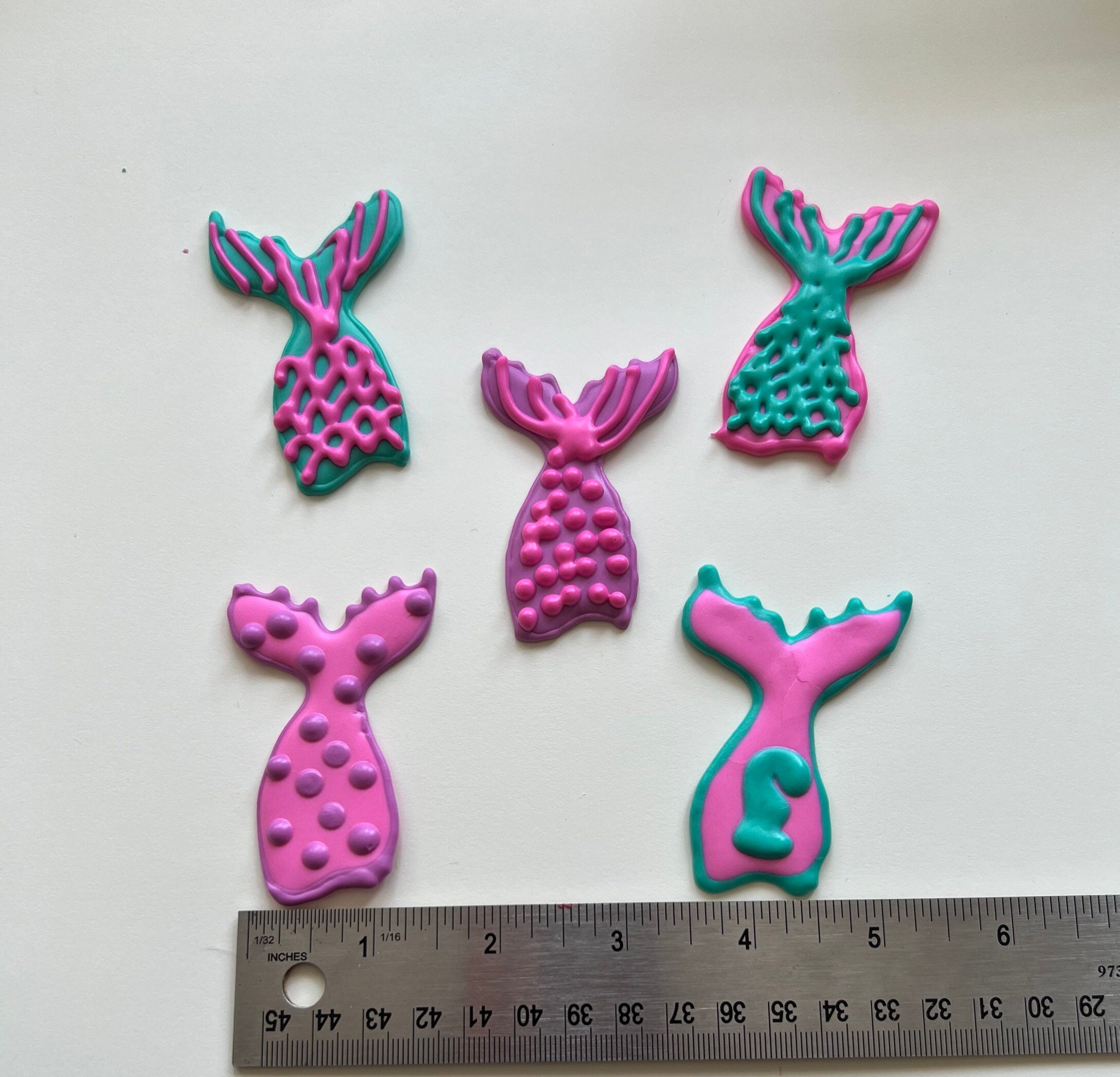 Mermaid Tails 2 Sizes Royal Icing Transfer Sheets - Etsy