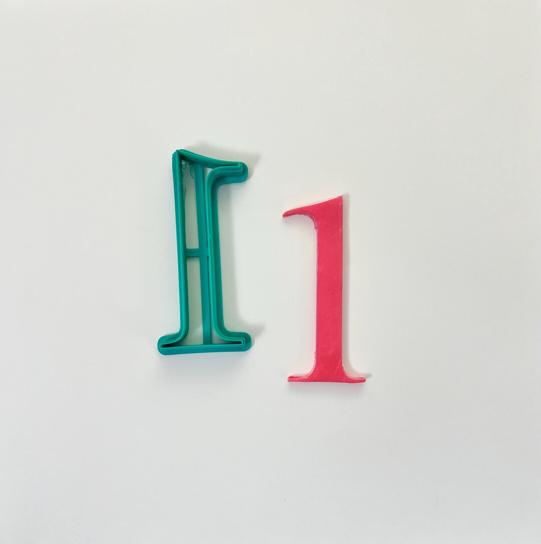 Number 1 Elegant Font Fondant Cutter - Etsy