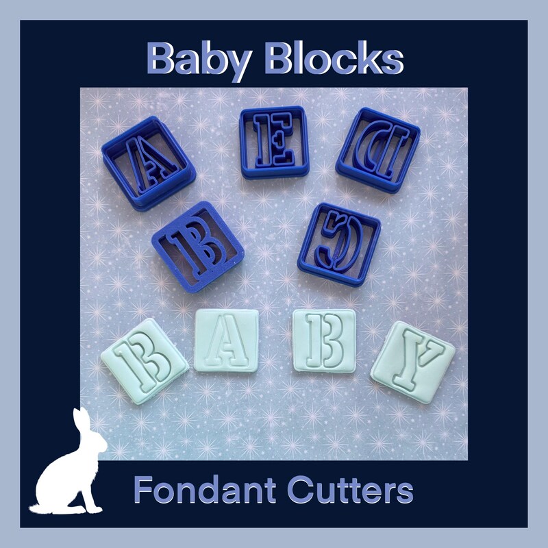 Block Letter Fondant - Etsy