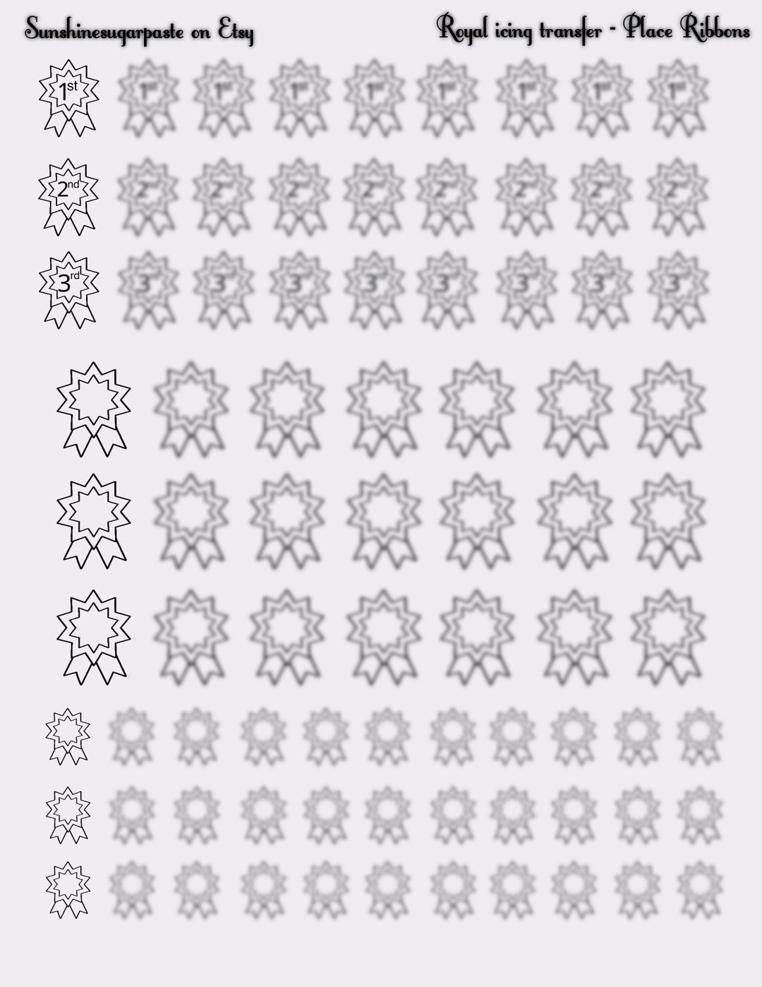 Place Ribbon Royal Icing Transfer Sheets (PDF) – Cookie Decorating ...