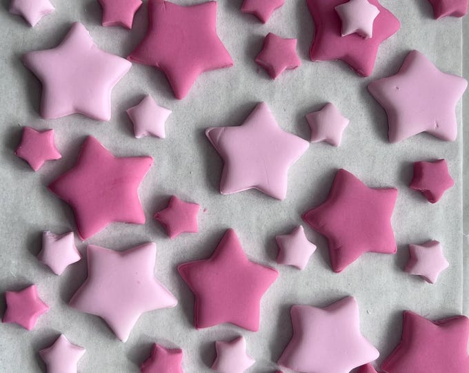 Stars - Fondant Edible Cake Decorations - Etsy
