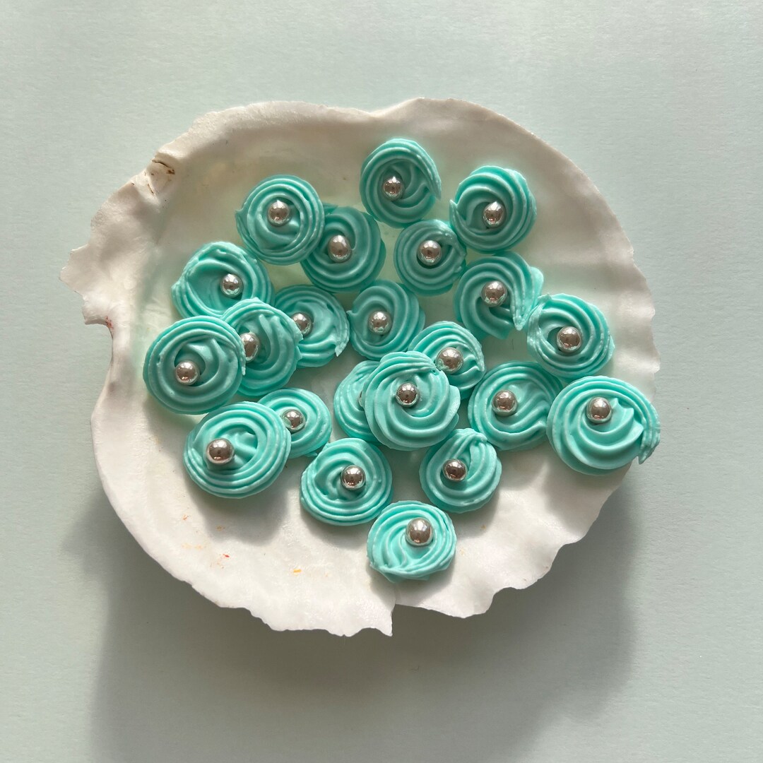 Aqua Blue Rosettes With Silver Accent - Etsy