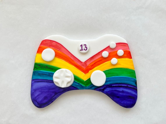Rainbow Gaming Controller-edible MADE-TO-ORDER - Etsy