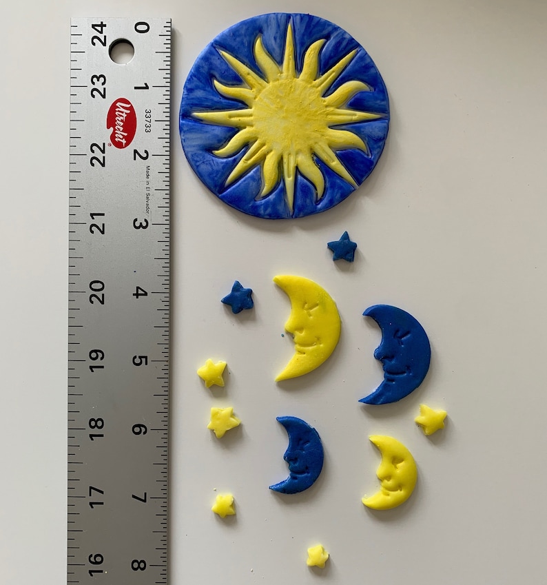 Sun and Moon Celestial Cake Decorating Set Fondant - Etsy