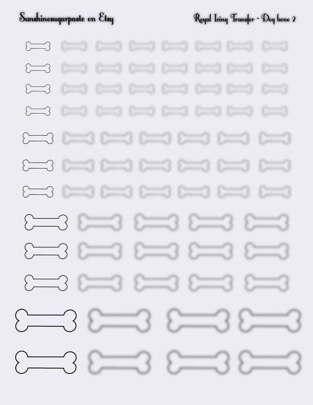 Dog Bones - Royal Icing Transfer Sheets - Etsy
