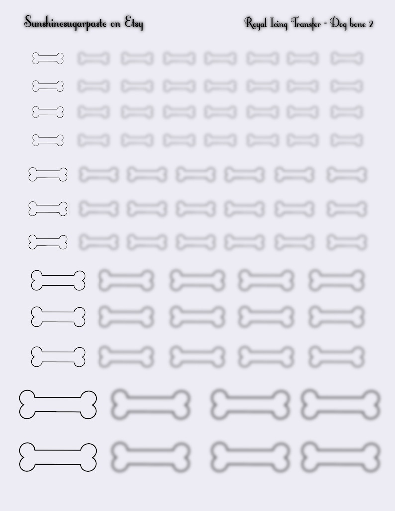 Dog Bones - Royal Icing Transfer Sheets - Etsy