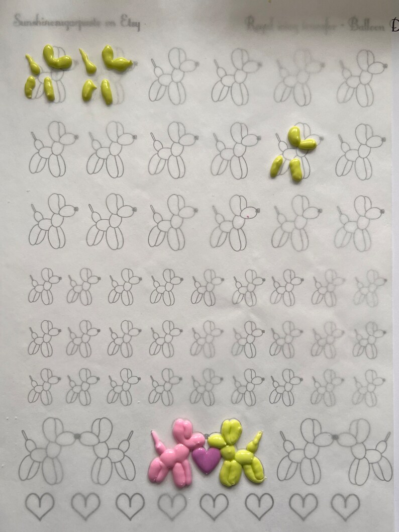 Dog Balloon - Royal Icing Transfer Sheet - Etsy
