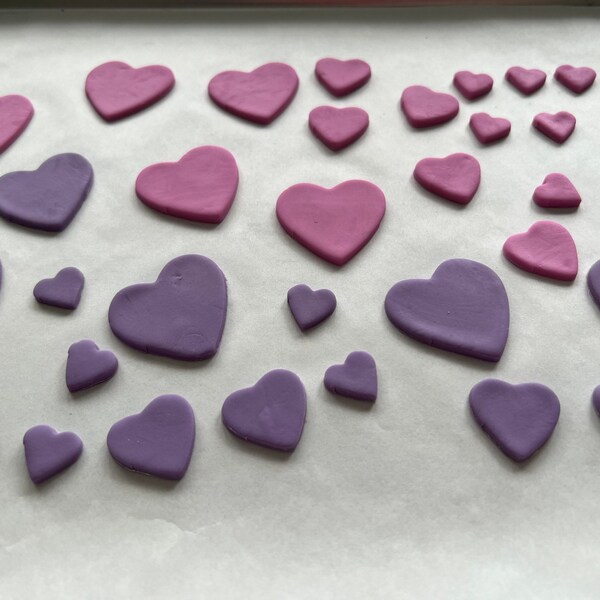 Fondant Hearts - Etsy