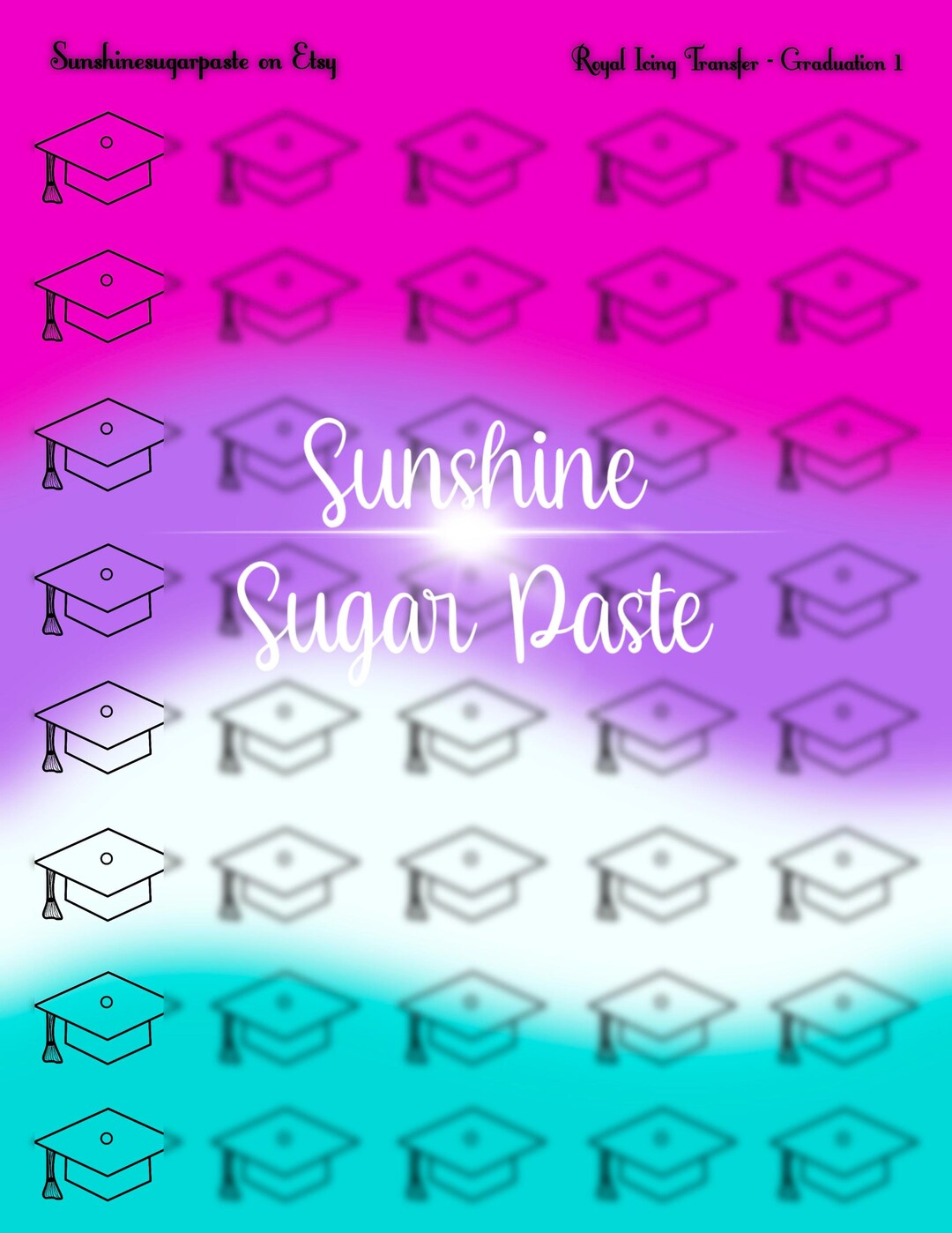 Graduation Cap - Royal Icing Transfer Sheet - Etsy