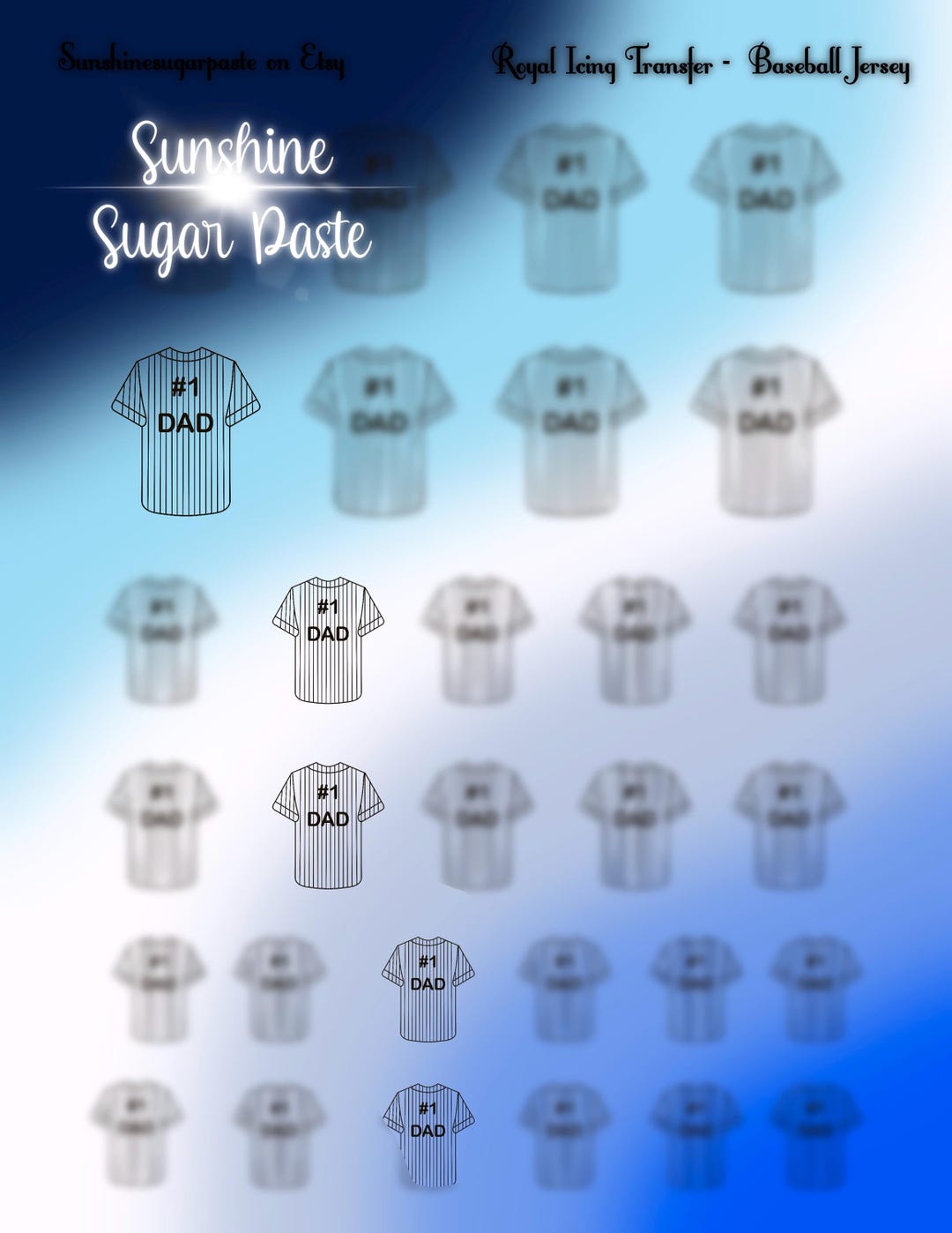 Baseball Jersey Royal Icing Transfer Sheets (2 Pdfs) – Cookie ...