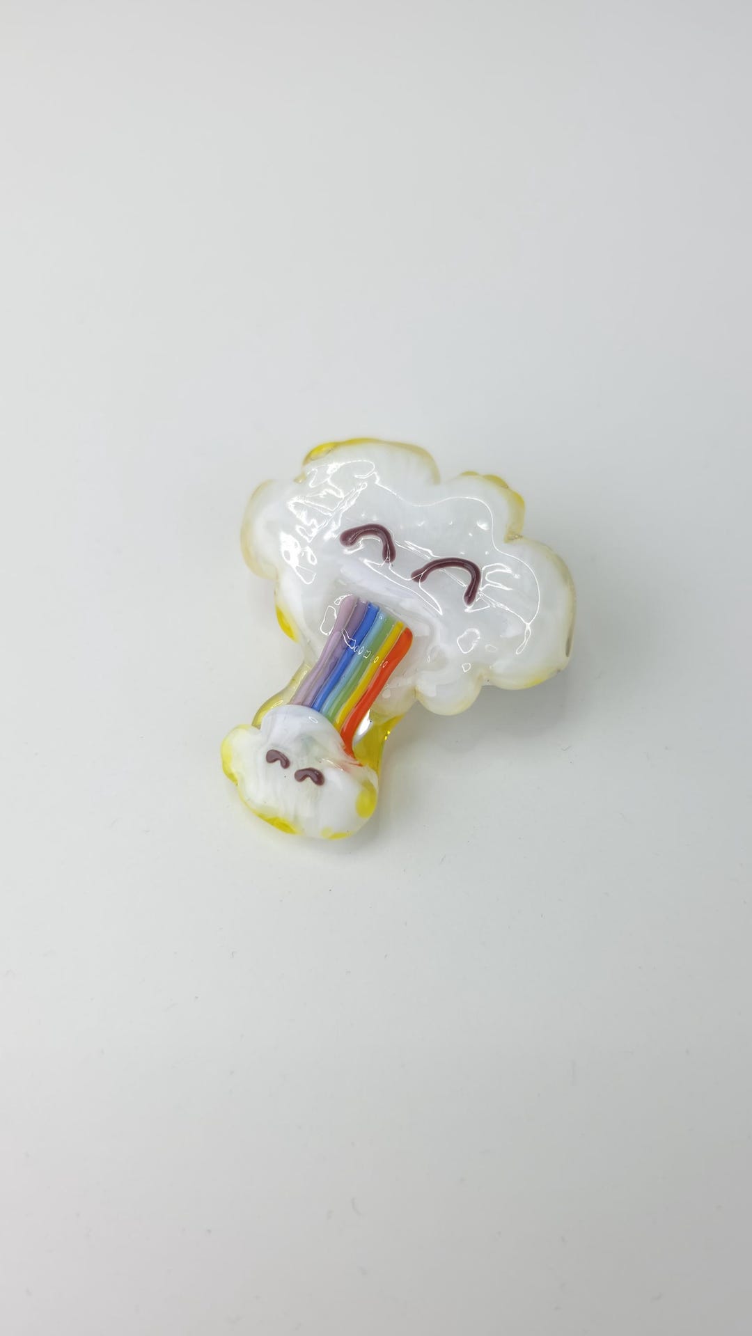 Glass Rainbow-themed Cloud Brooch - Etsy