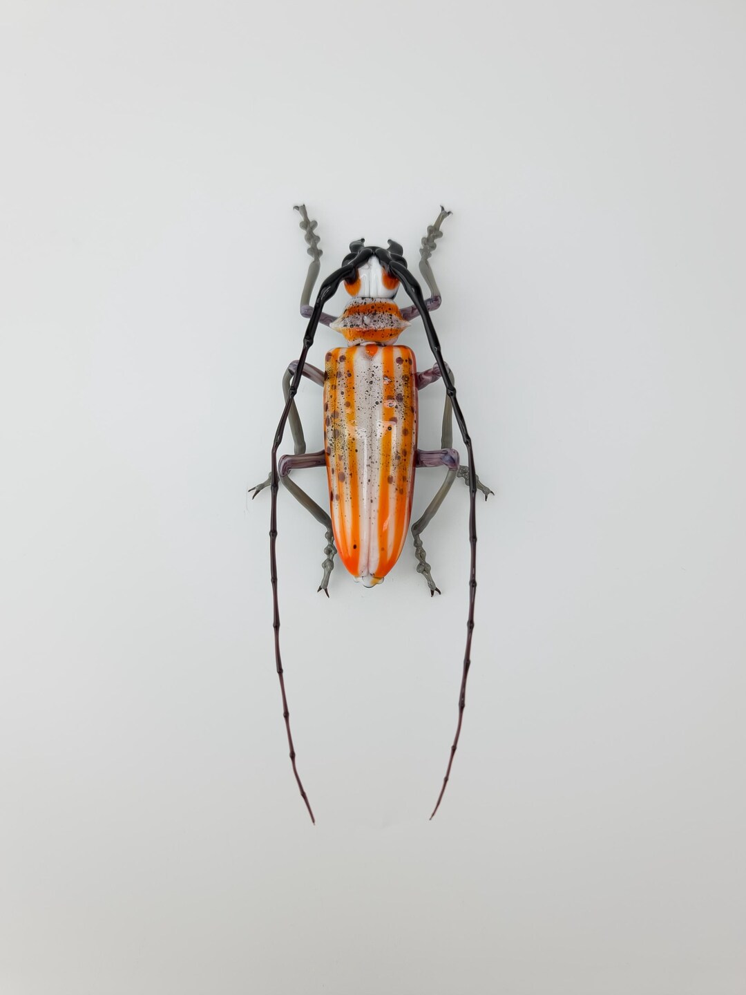 Glass Longhorn Beetle, Hand Blown Glass Insect Lampwork Figurine ...