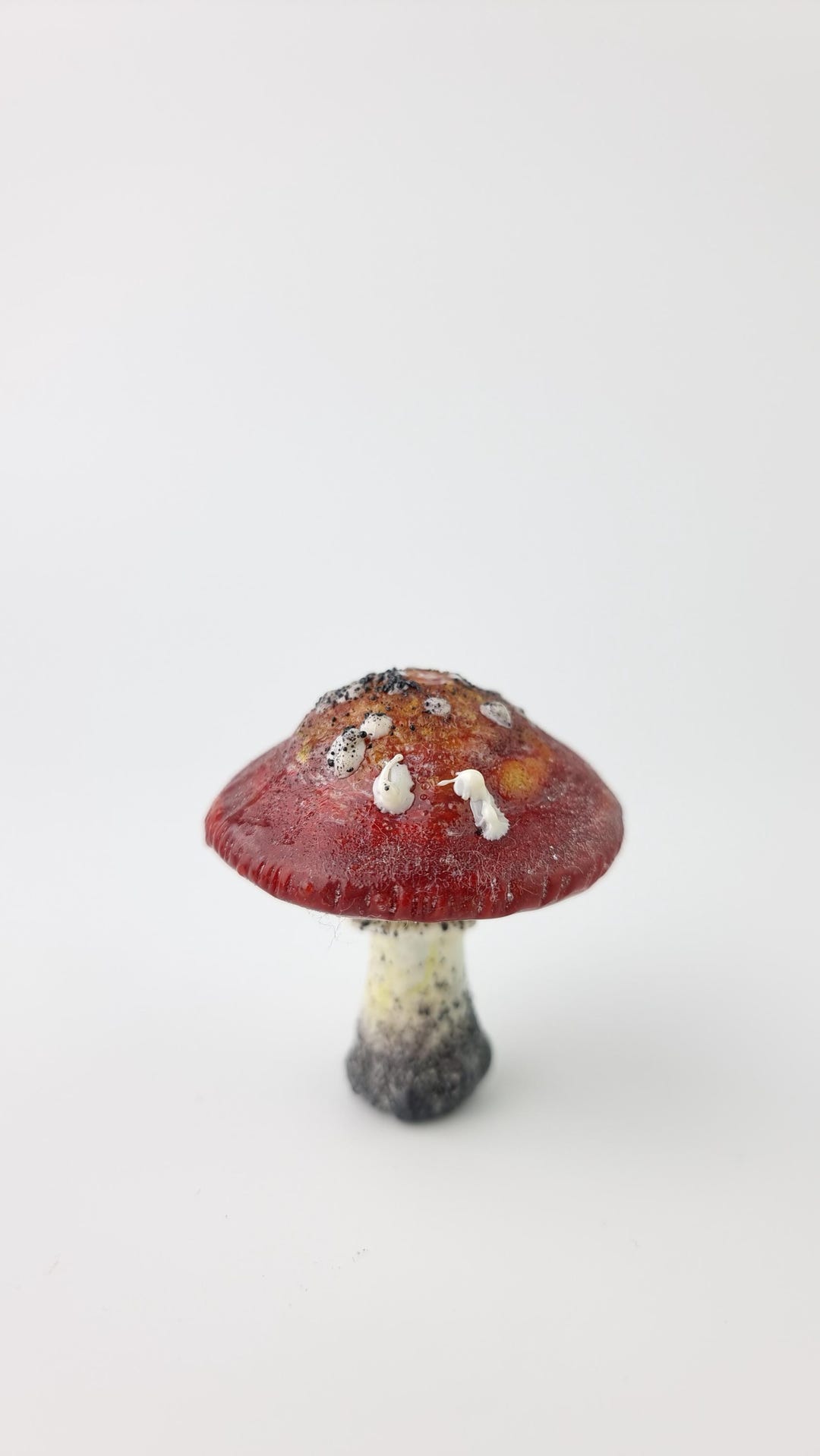 Large Fly Amanita Mushroom, Glass Fungi Sculpture, Hand Blown Glass ...