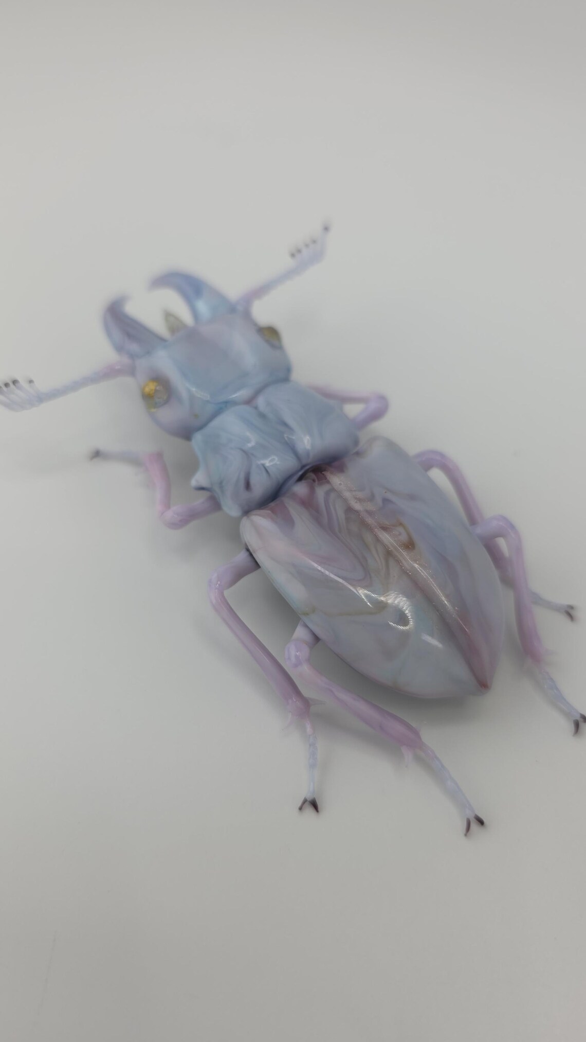 Hand Blown Glass Stag Beetle Sculpture - Fantasy Insect Figurine - Etsy