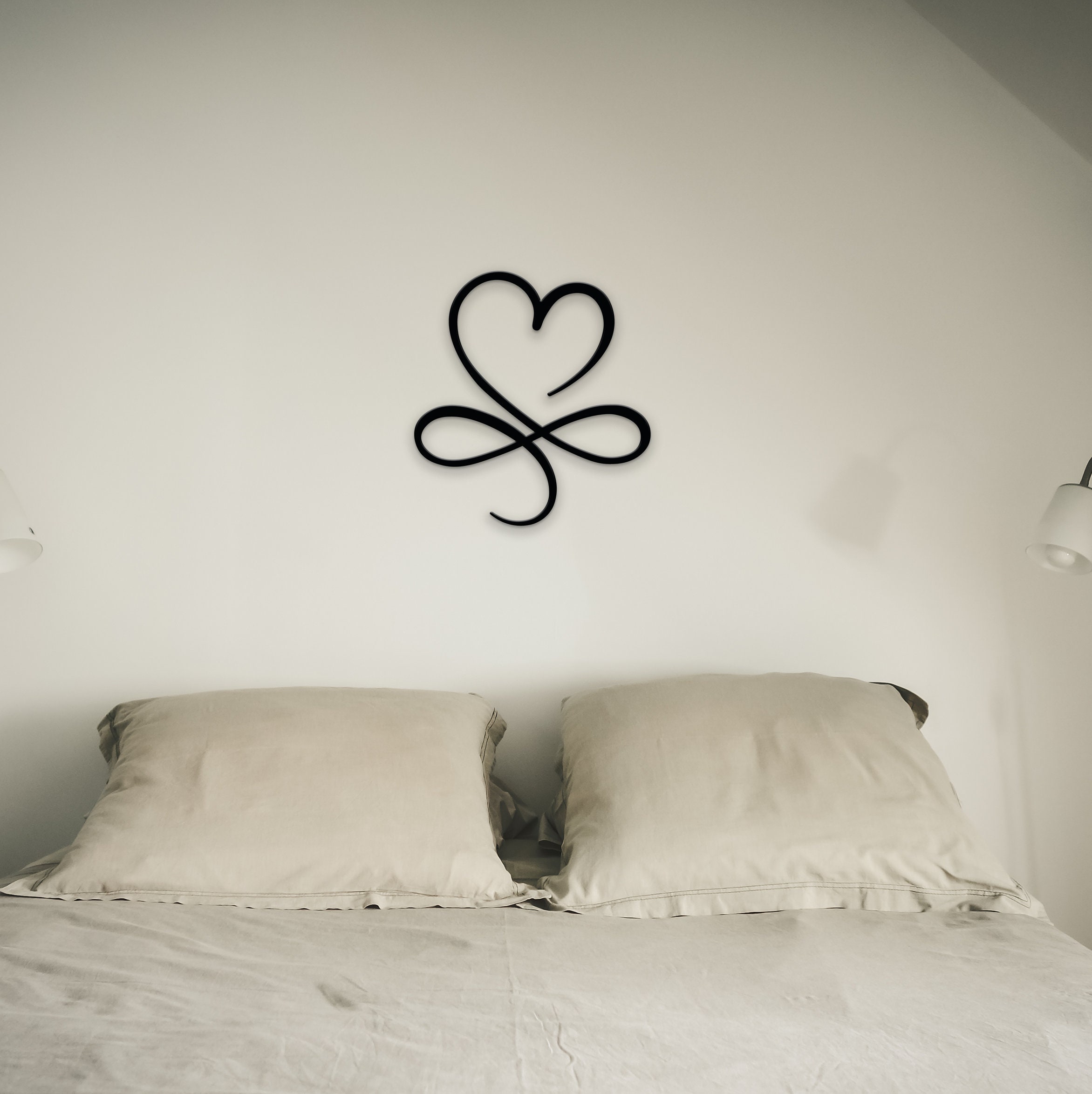 Infinity Heart Metal Wall Decor Metal Wall Art Love Wall Sign | Etsy