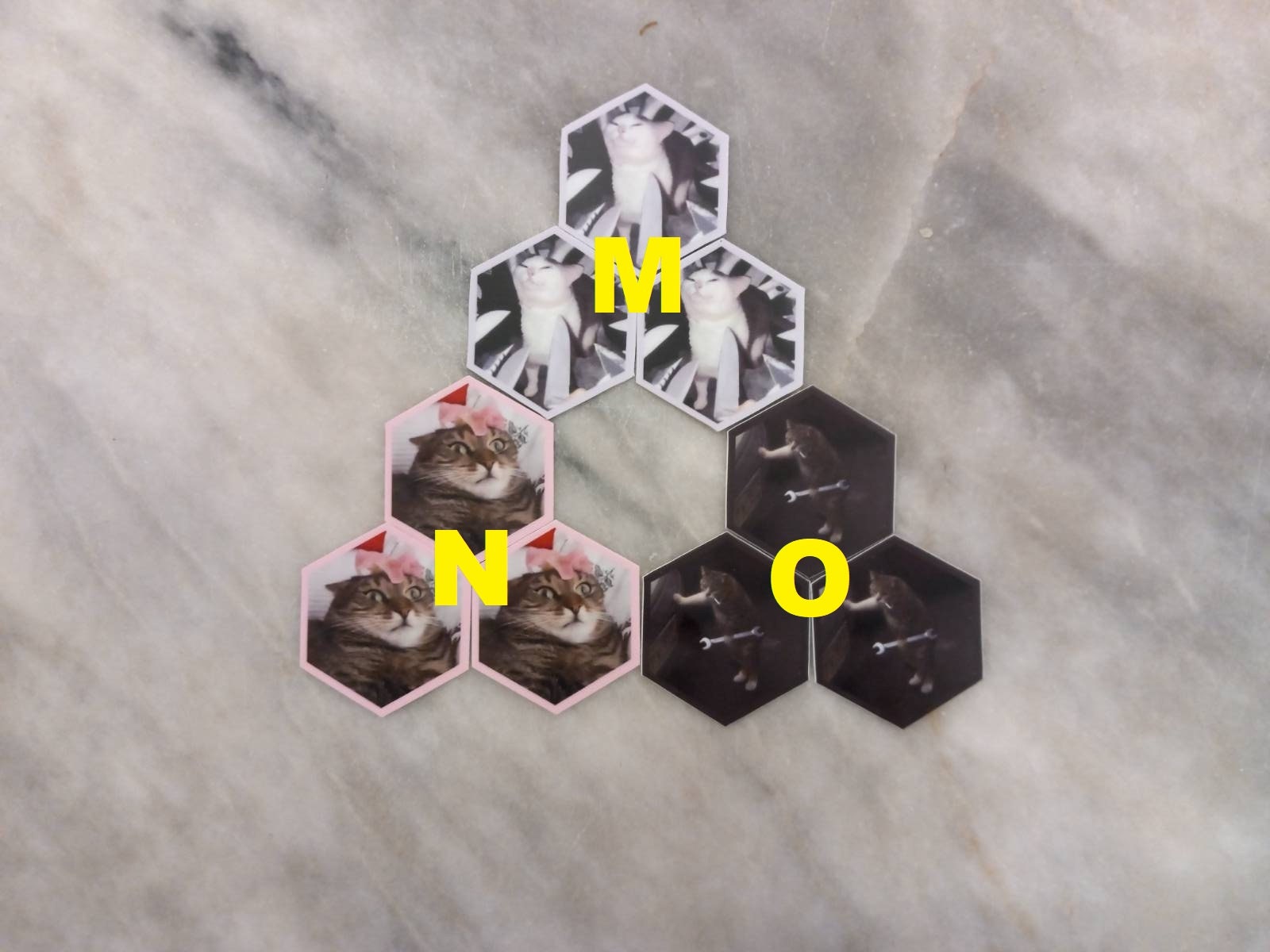 Hexagonal Cat Meme Stickers. Waterproof and Weatherproof. - Etsy Australia