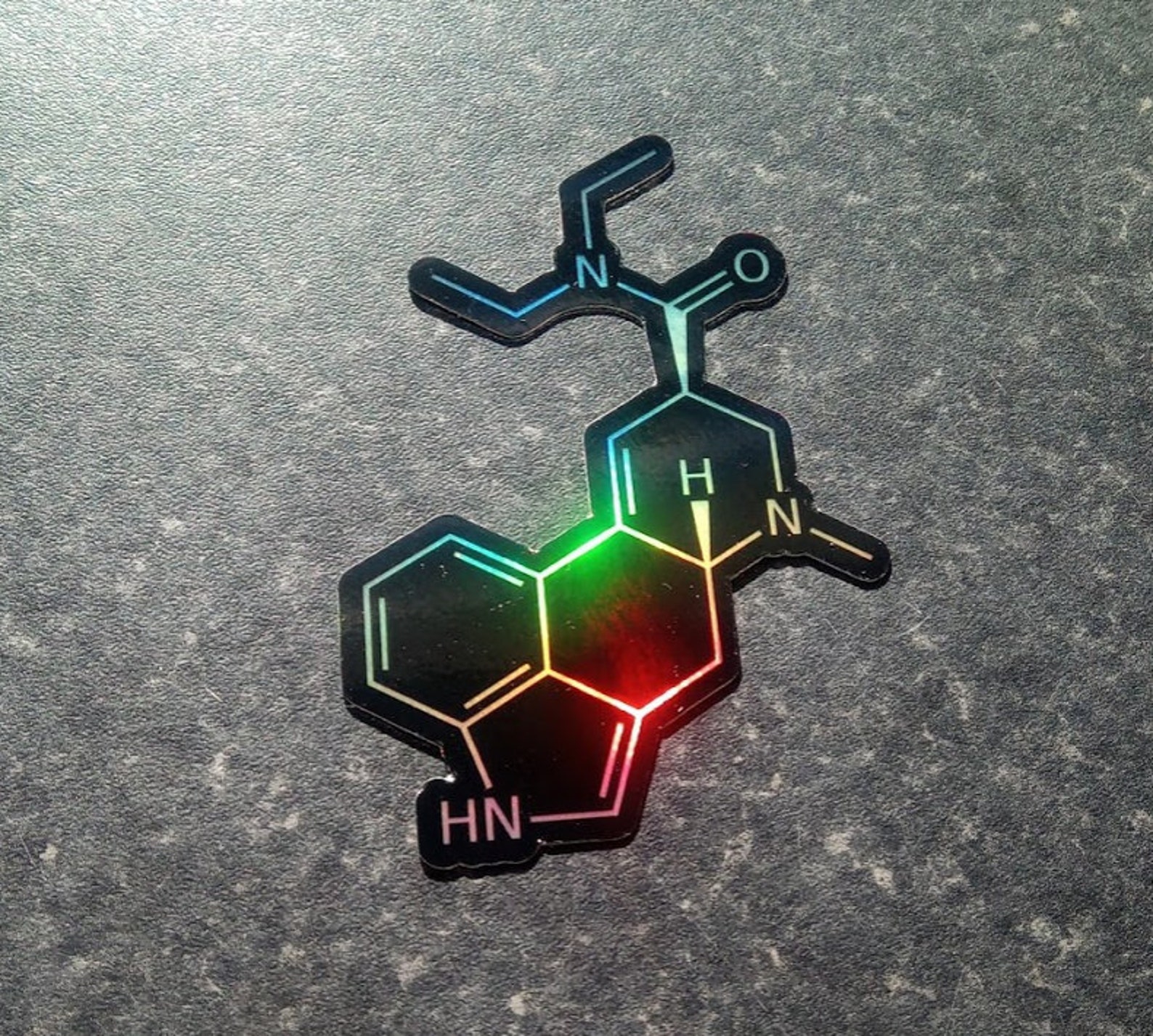 LSD Acid Holographic Molecule Chemical Sticker | Etsy
