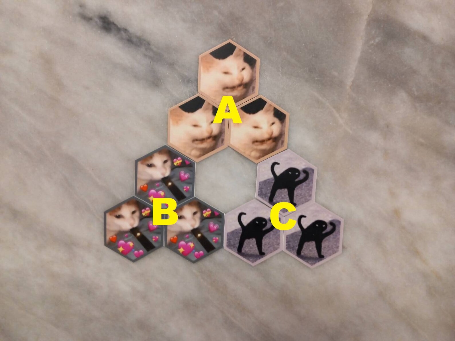 Hexagonal Cat Meme Stickers. Waterproof and Weatherproof. - Etsy