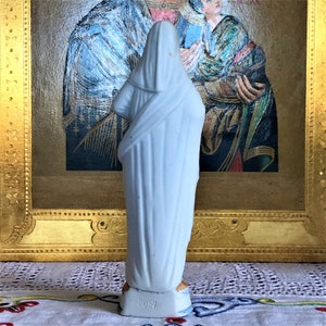 Small Antique Catholic Virgin Mary Statue, Sacred Heart of the Virgin ...