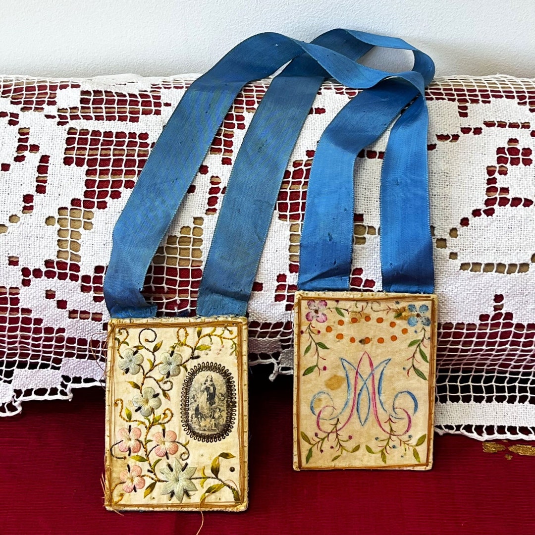 Antique Scapular of Virgin Mary Immaculate Conception, 19th Century ...