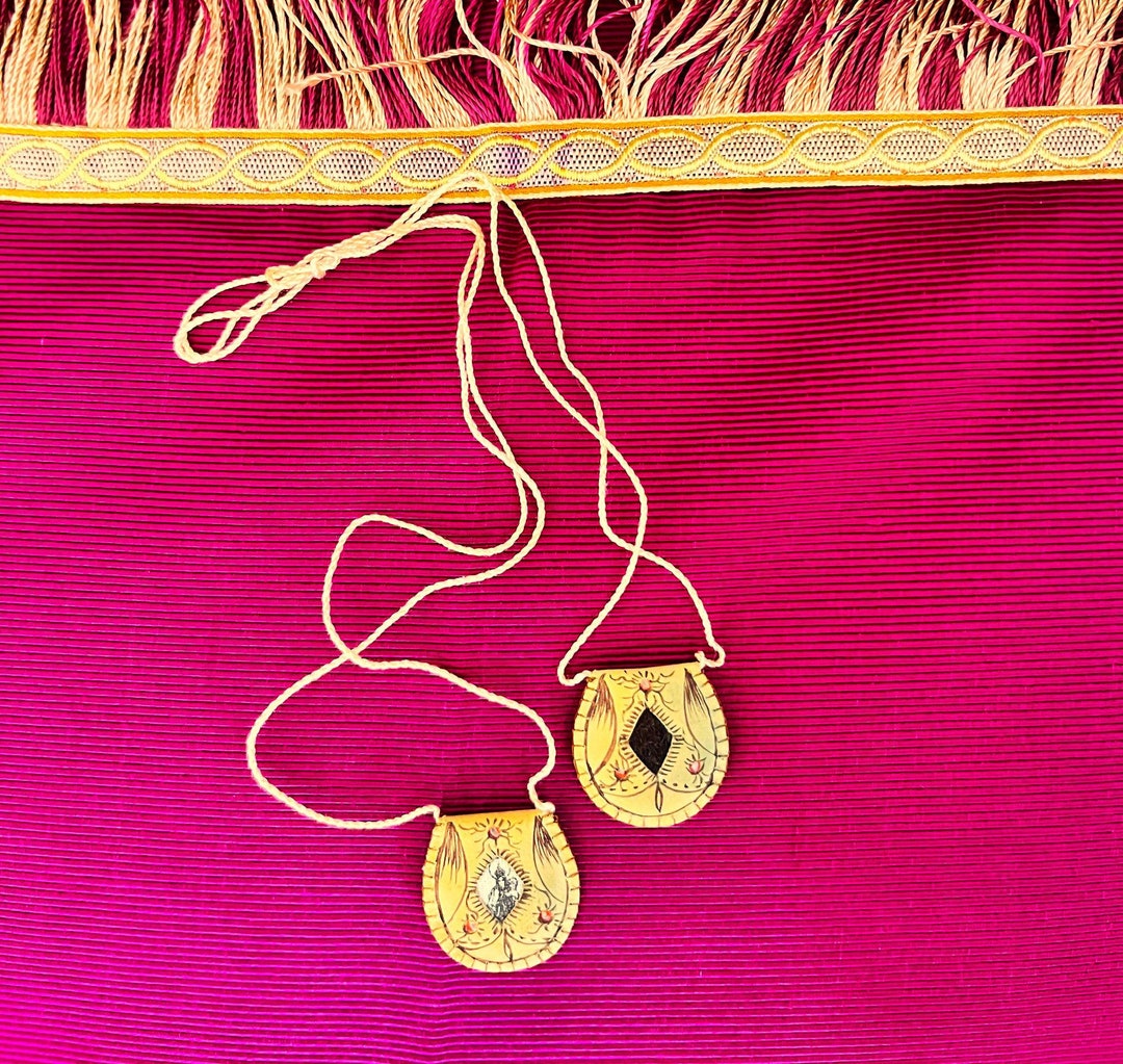 Antique Small Scapular of Our Lady of Mount Carmel, Hand Painted ...