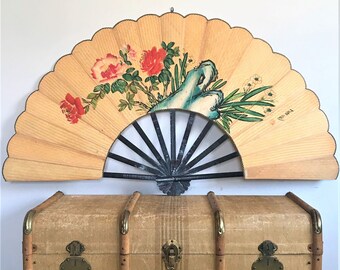 Hand Painted Fan Wall Decor - Etsy