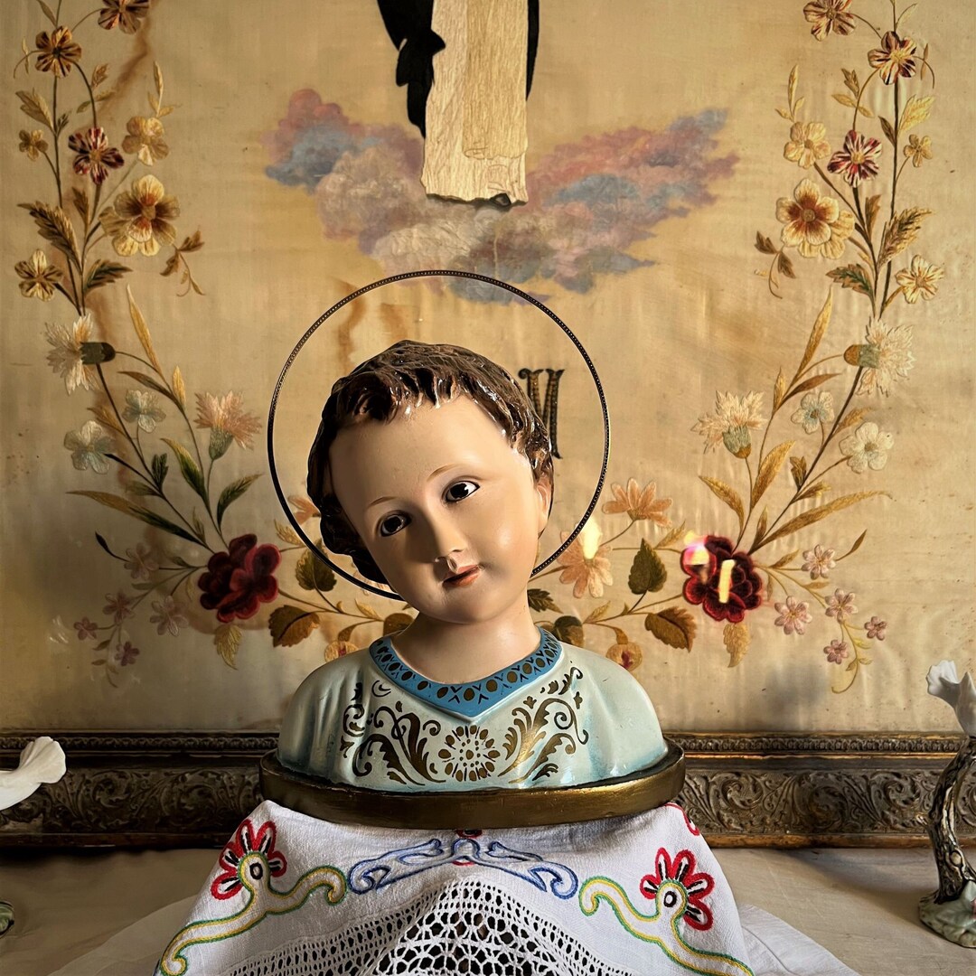 Antique Catholic Child Jesus Christ Statue, Child Jesus Christ Plaster ...